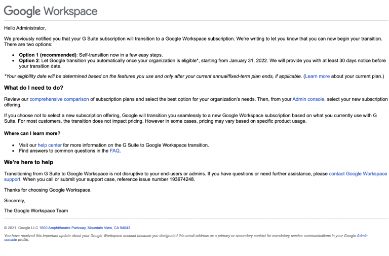 Preparing for Google Workspace Auto-Transitioning: What You Need to Know - Netkiller, Secure ...
